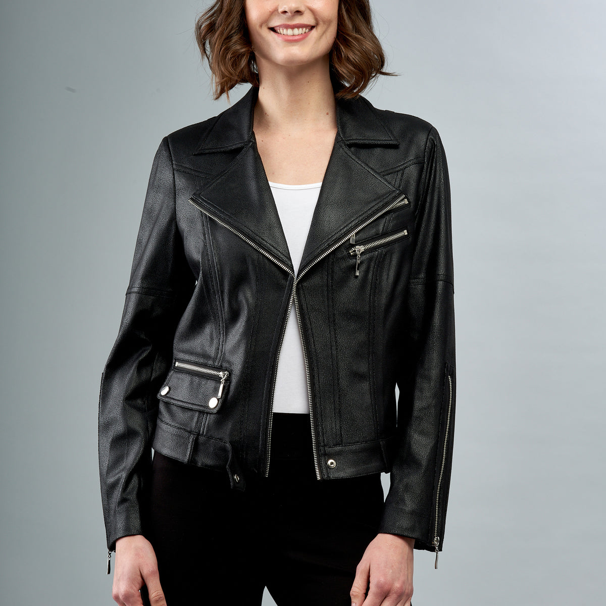 Insight Faux Leather Moto Jacket-Black – mainstreamboutique-ankeny