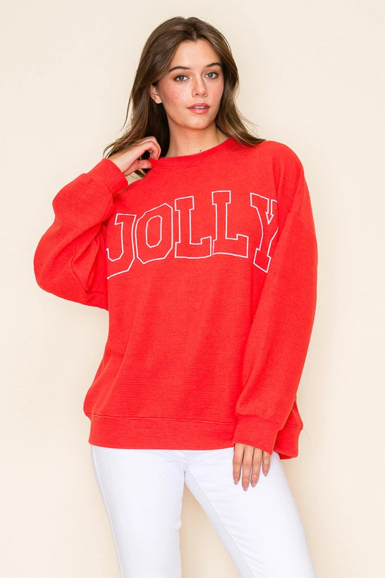 Tres Bien Jolly Sweatshirt - Dark Red – mainstreamboutique-ankeny
