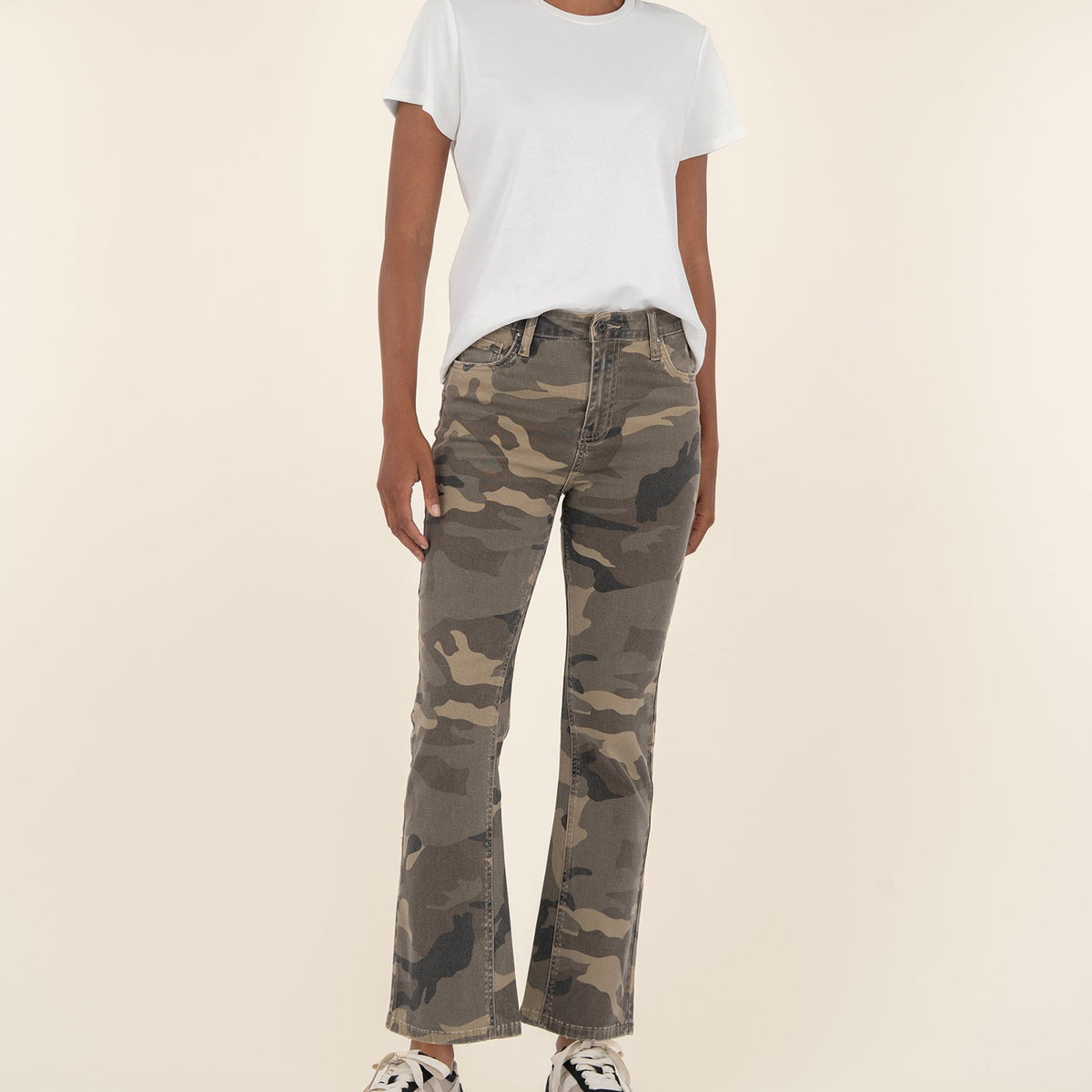 KUT Kelsey High Rise Ankle Flare - Olive – mainstreamboutique-ankeny